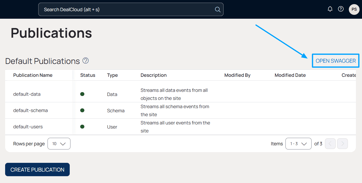 Publications - DealCloud API Docs